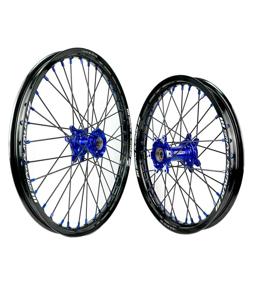 SM Pro Ultra Bee Upgraded Wheels – Blue Hubs, Blue Nipples - EVFREAKS